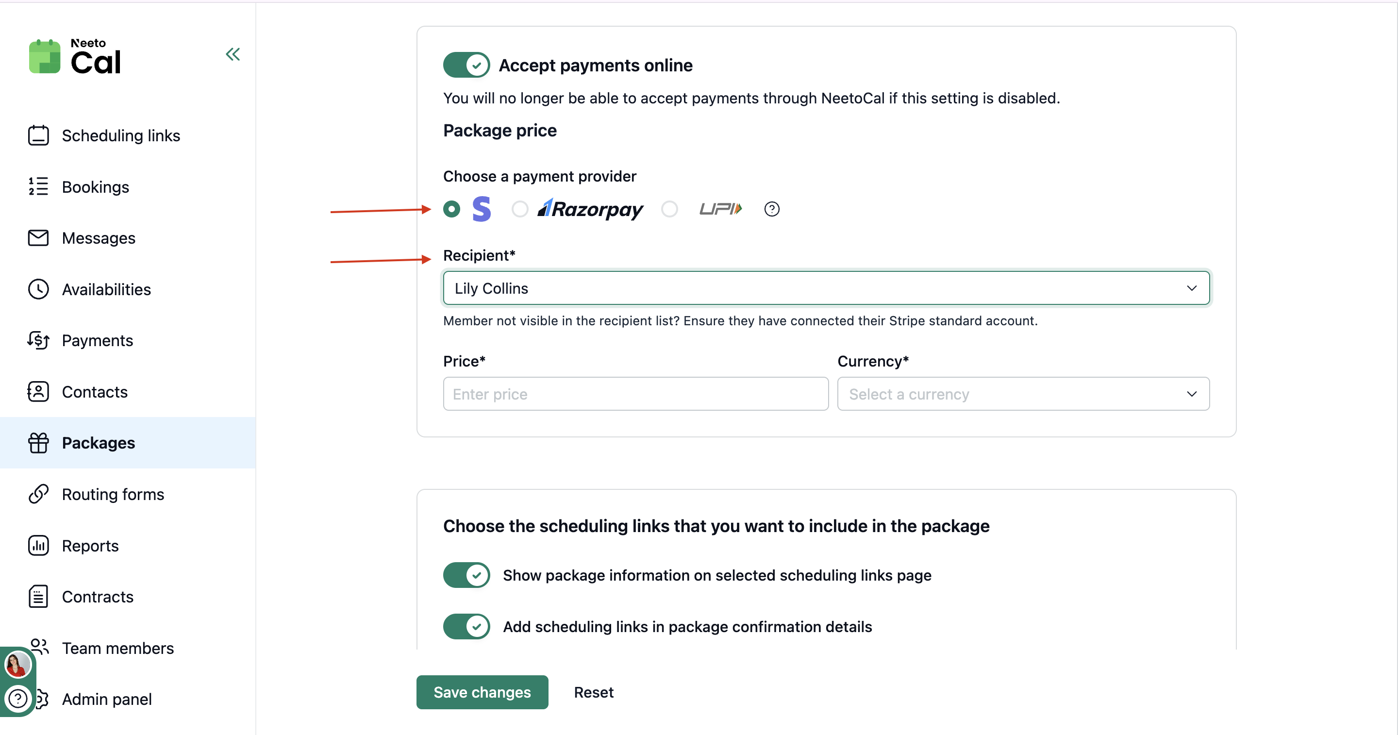 How package payment works | NeetoCal